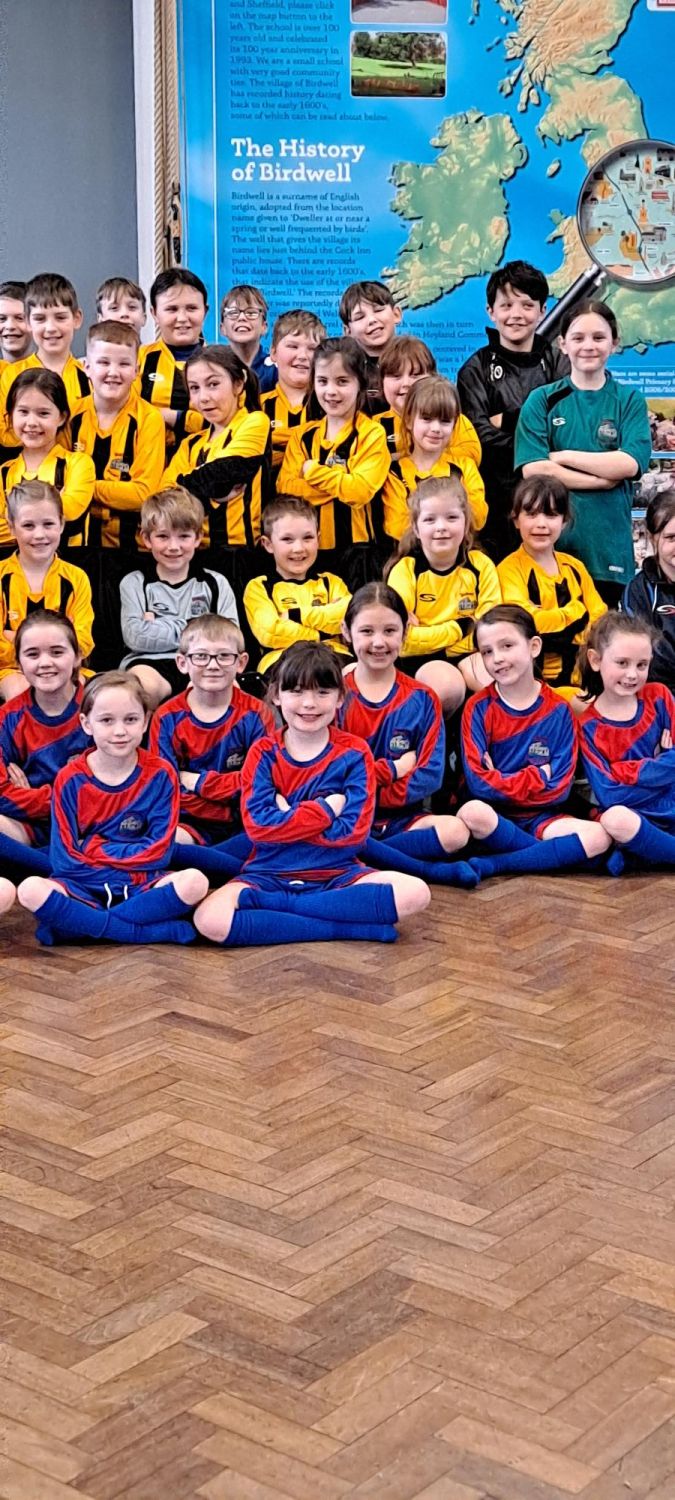 SHOWING OFF NEW KITS – Birdwell Primary School